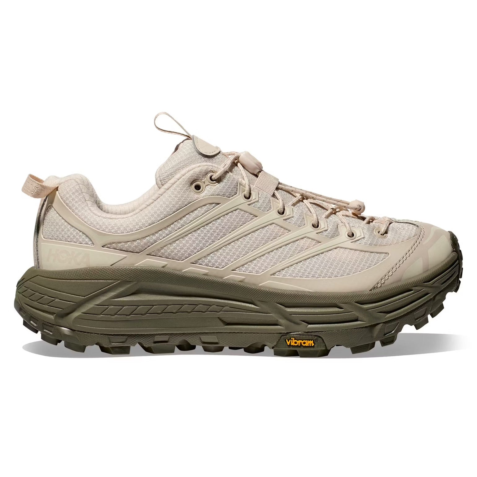 Hoka Mafate Three 2 - Oat Milk/Eucalyptus – Navy Selected